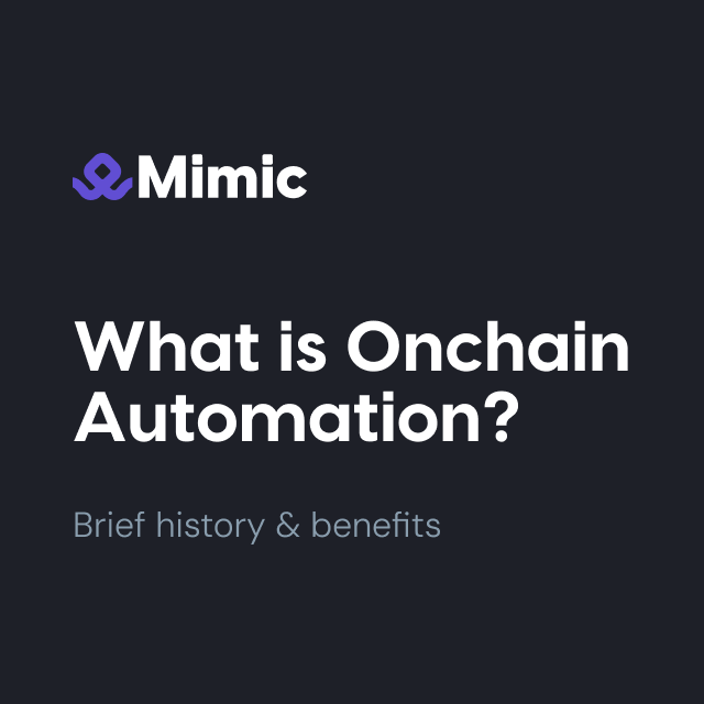 What is Onchain Automation? | Mimic Blog